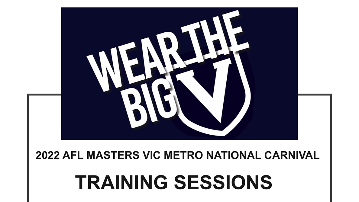 AFL Masters VIC Metro National Carnival Training Sessions - AFL Masters ...